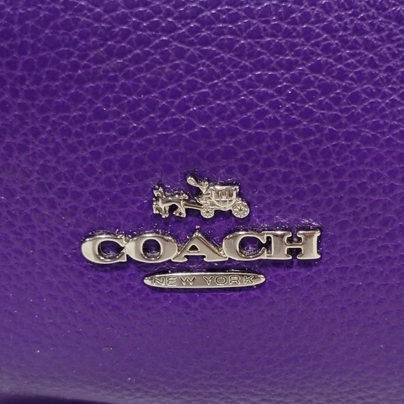 Coach | Bags | Coach Isabelle Hobo Convertible Purple Pebbled Leather ...